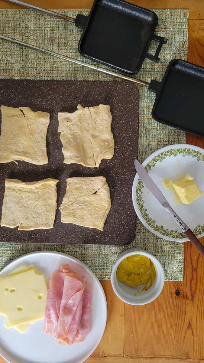 Ham and Cheese Campfire Sandwich Maker Recipe - Refresh Camping