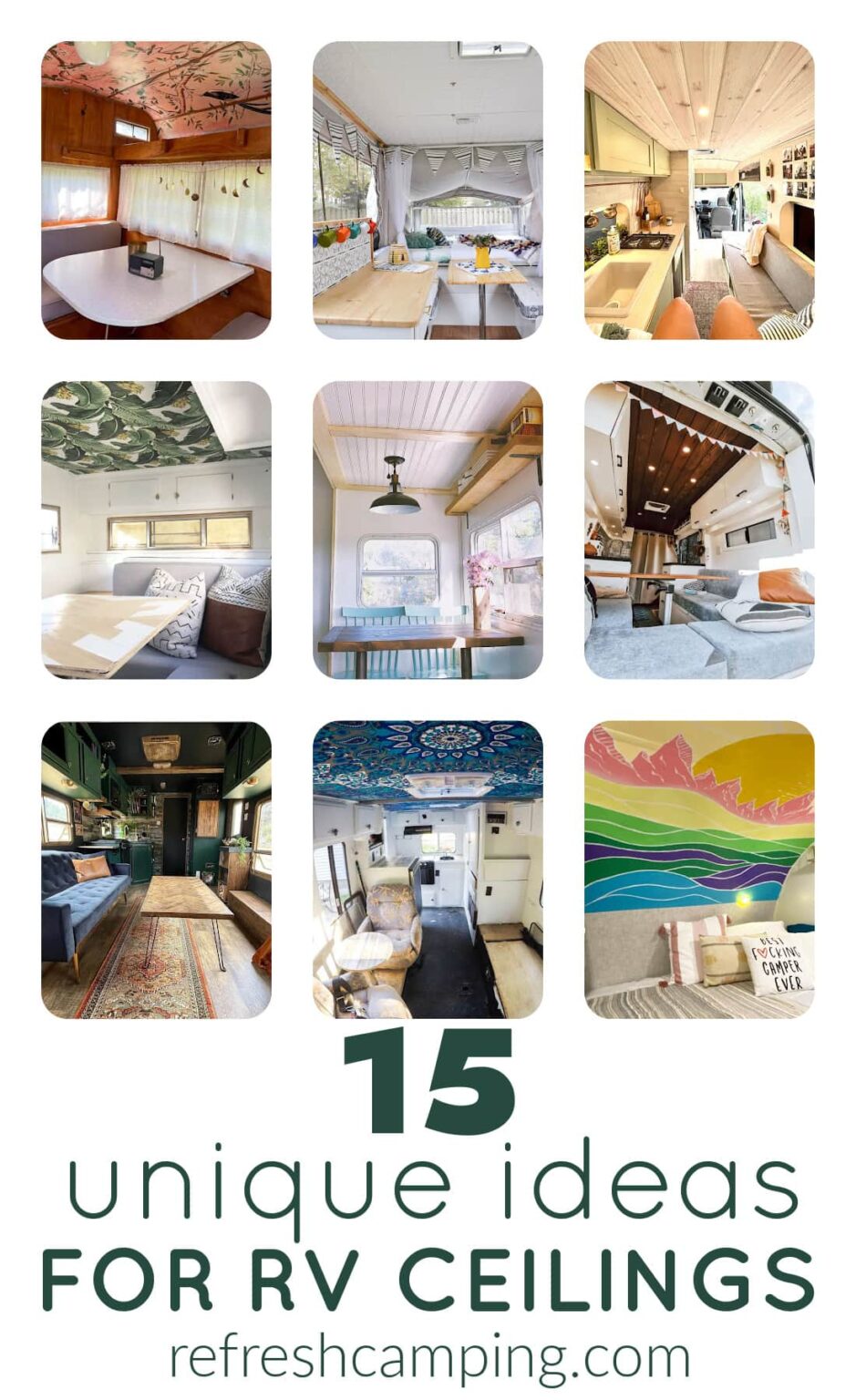 15 DIY RV Ceiling Ideas to Update Your Camper