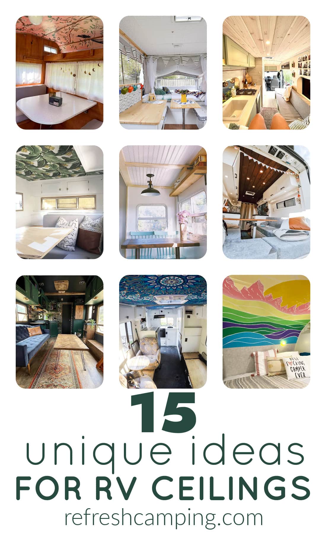 15 DIY RV Ceiling Ideas to Update Your Camper