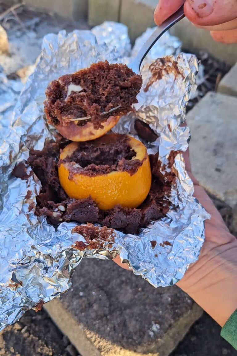 Chocolate Campfire Orange Cakes - Refresh Camping