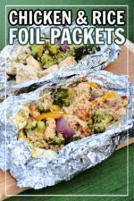 Chicken, Broccoli and Rice Foil Packet Camping Dinner - Refresh Camping