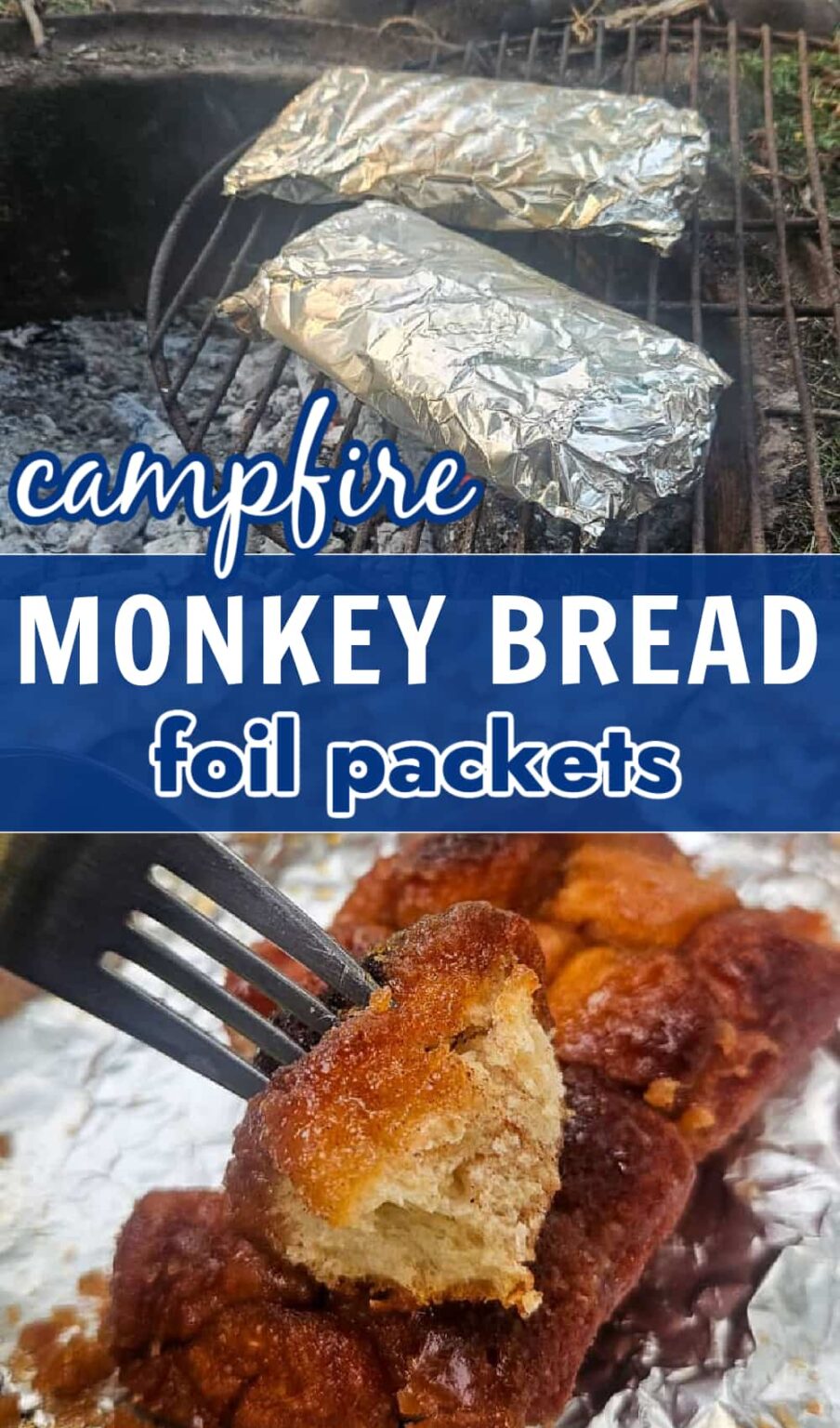 Campfire Monkey Bread (Easy Foil Packet Dessert) - Refresh Camping